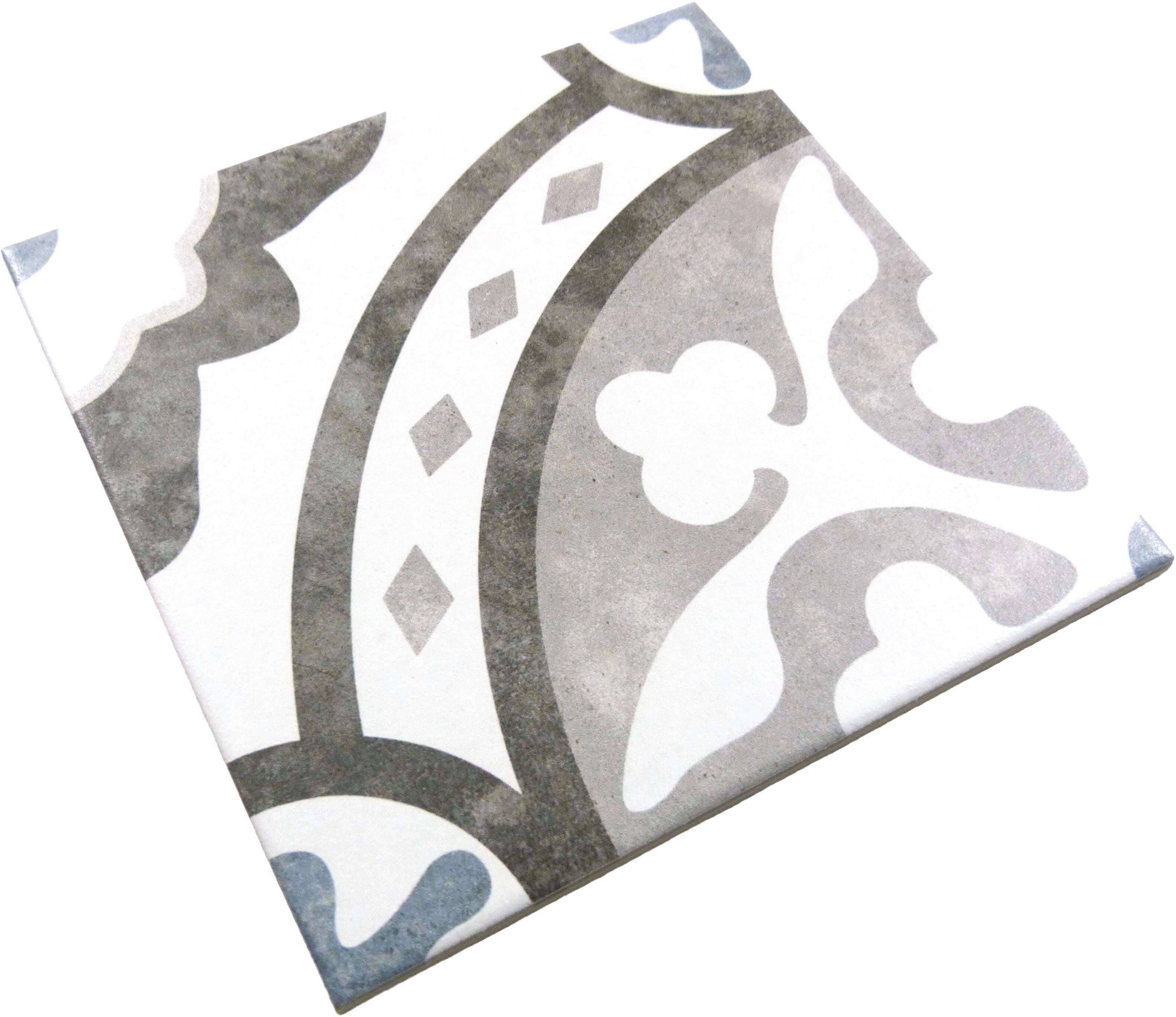 Retro Neuve Euro Fountain 8" x 8" Matte Porcelain Tile 9216