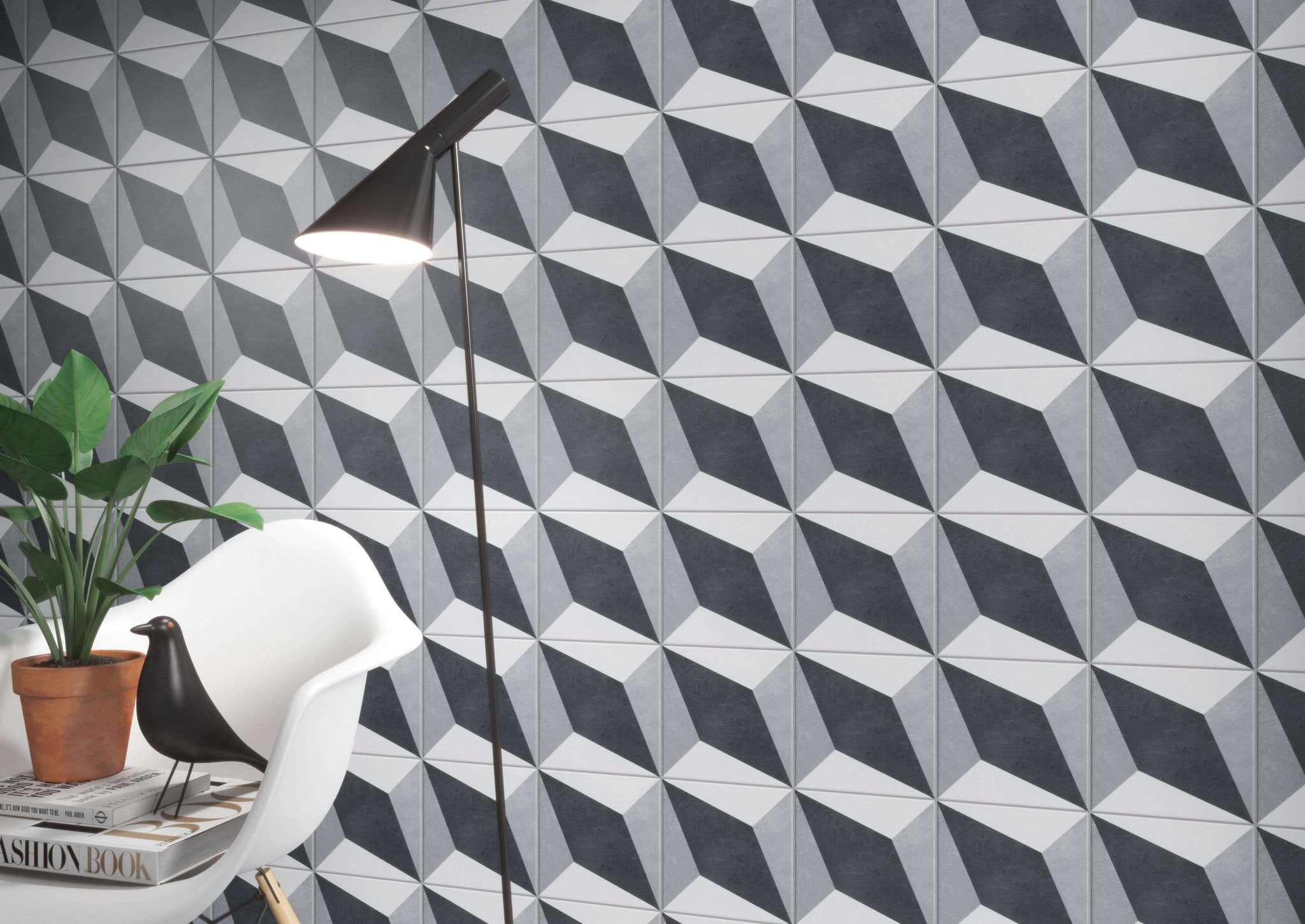 Retro Neuve Zero Gravity 8" x 8" Matte Porcelain Tile 9218
