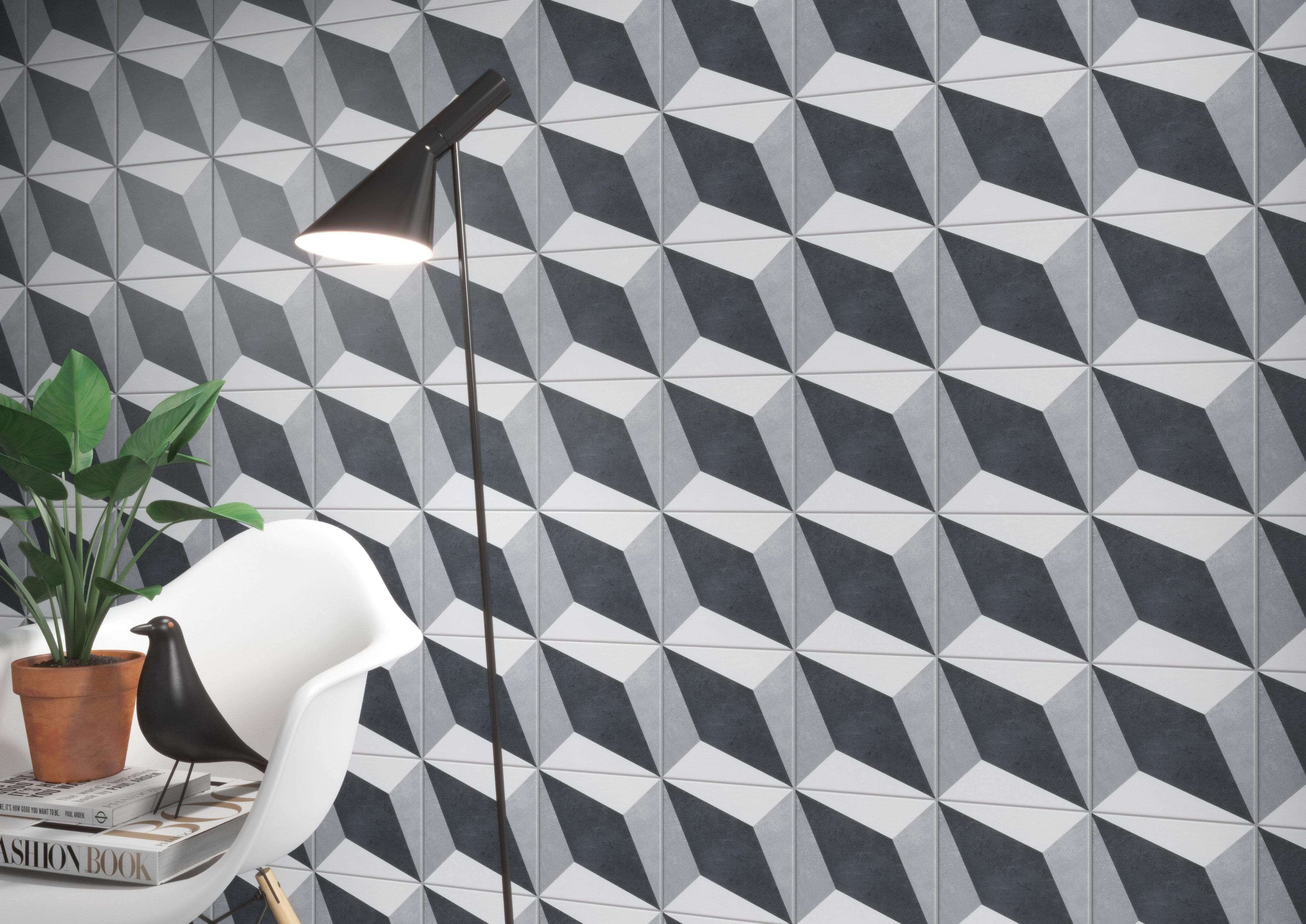 Retro Neuve Zero Gravity 8" x 8" Matte Porcelain Tile 9218