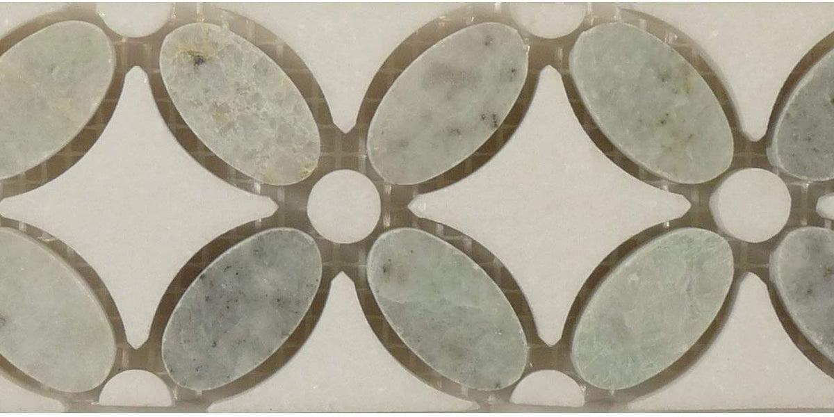 Flower Green Stone Flower Tile Polished FS-740L