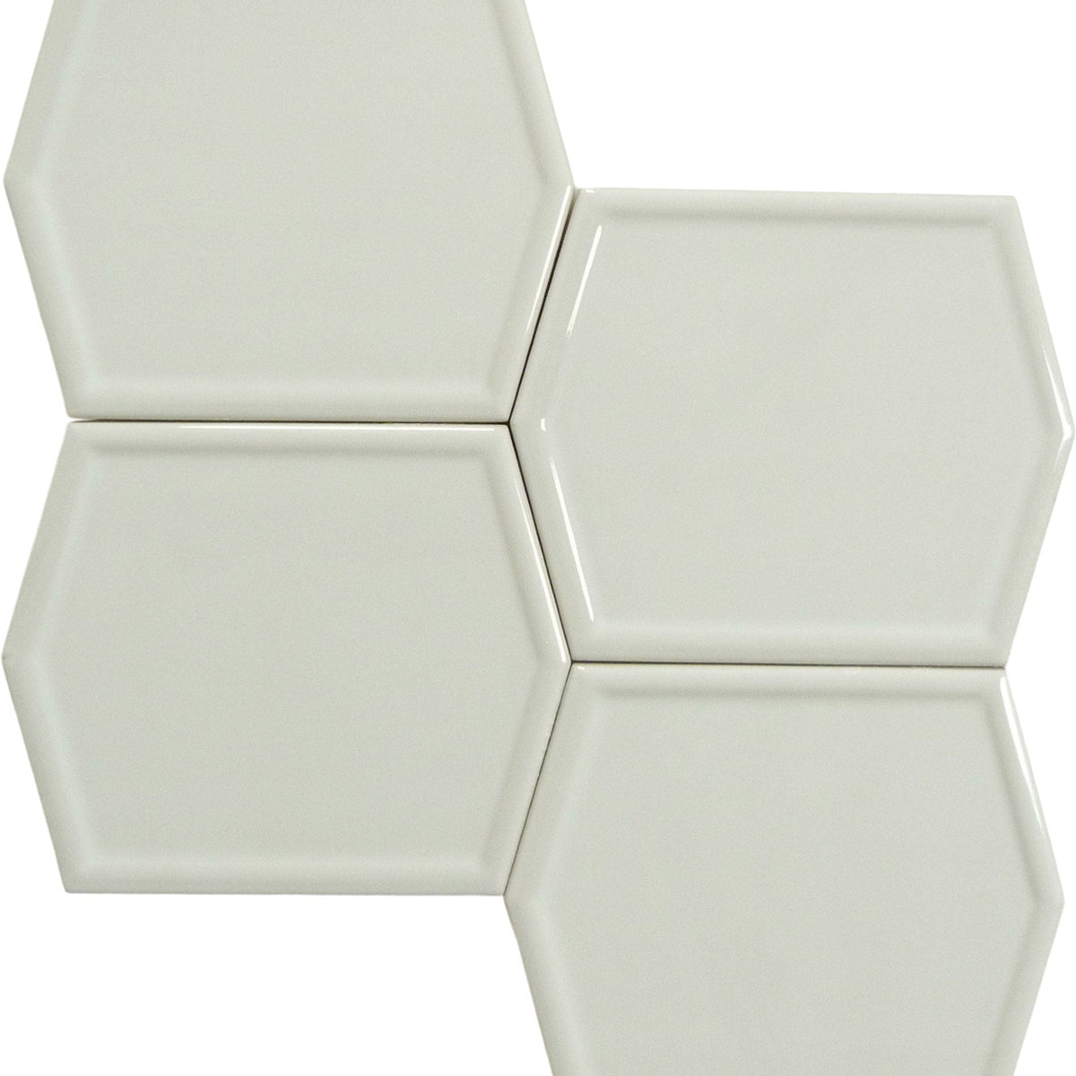 Tea Leaf Beige 5x6 Hexagon Glossy Ceramic Tile | Oasis Tile