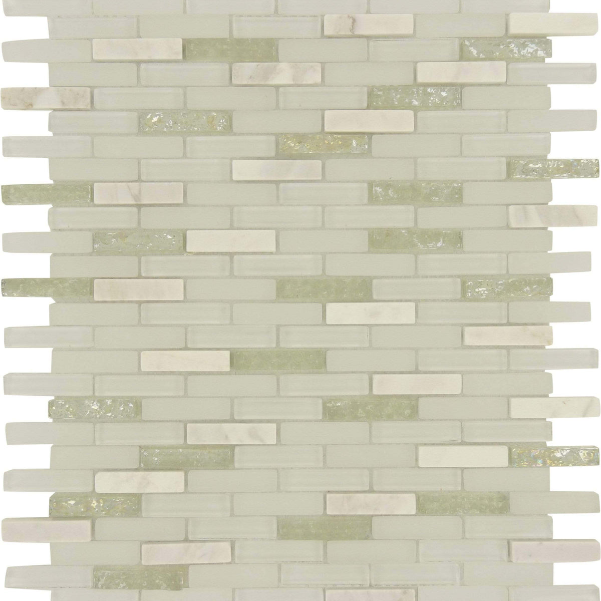 Uniform Brick White Glass and Stone Uniform Brick Tile Glossy Frosted ...