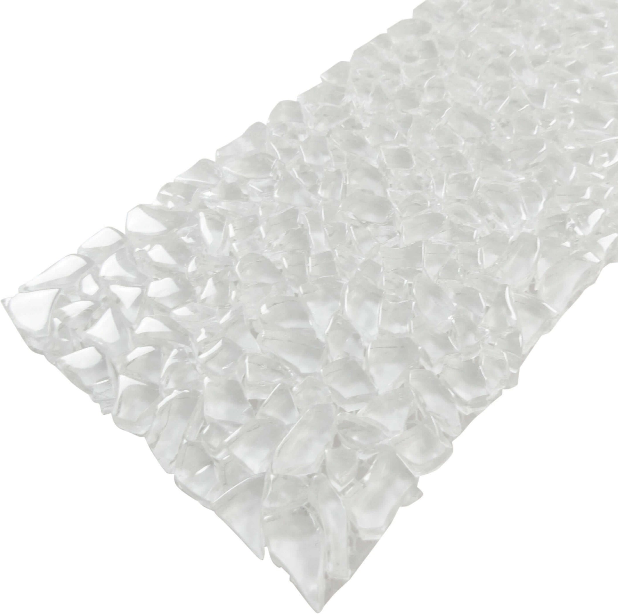 Unique Shapes White Glass Unique Shapes Tile Glossy GL92