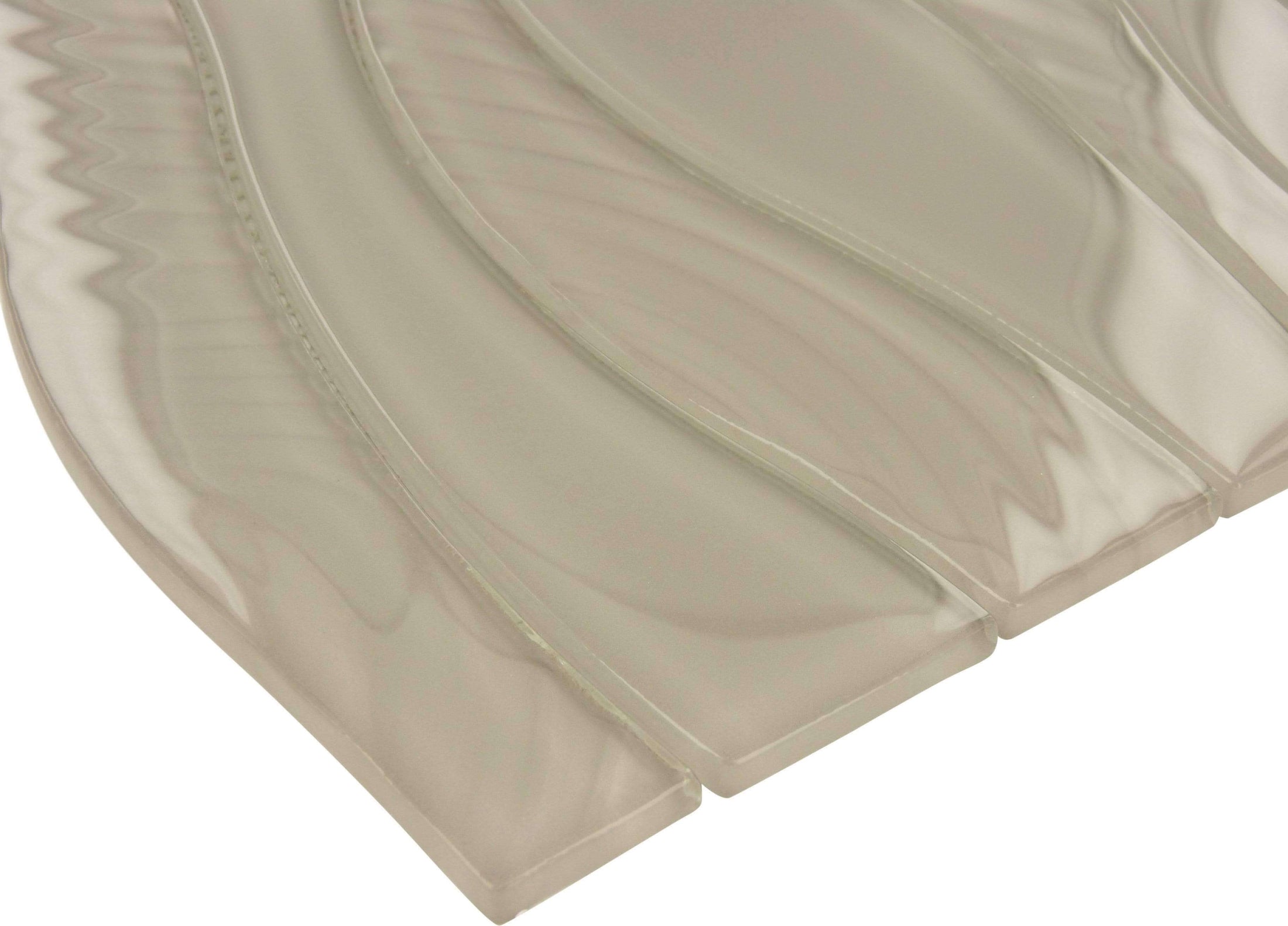 Waves Grey Glass Wave Tile Glossy WS253