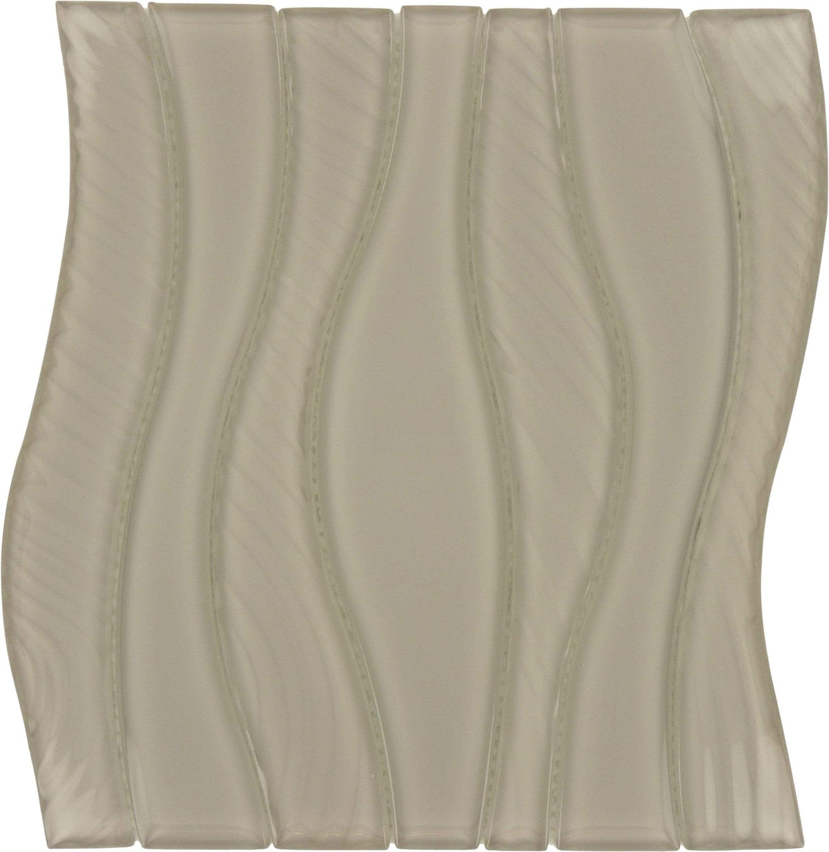 Waves Grey Glass Wave Tile Glossy WS253