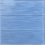 Wavy Subway Tile | Blue Wave Glass Subway Tile