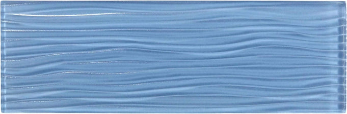 Wavy Subway Tile | Blue Wave Glass Subway Tile