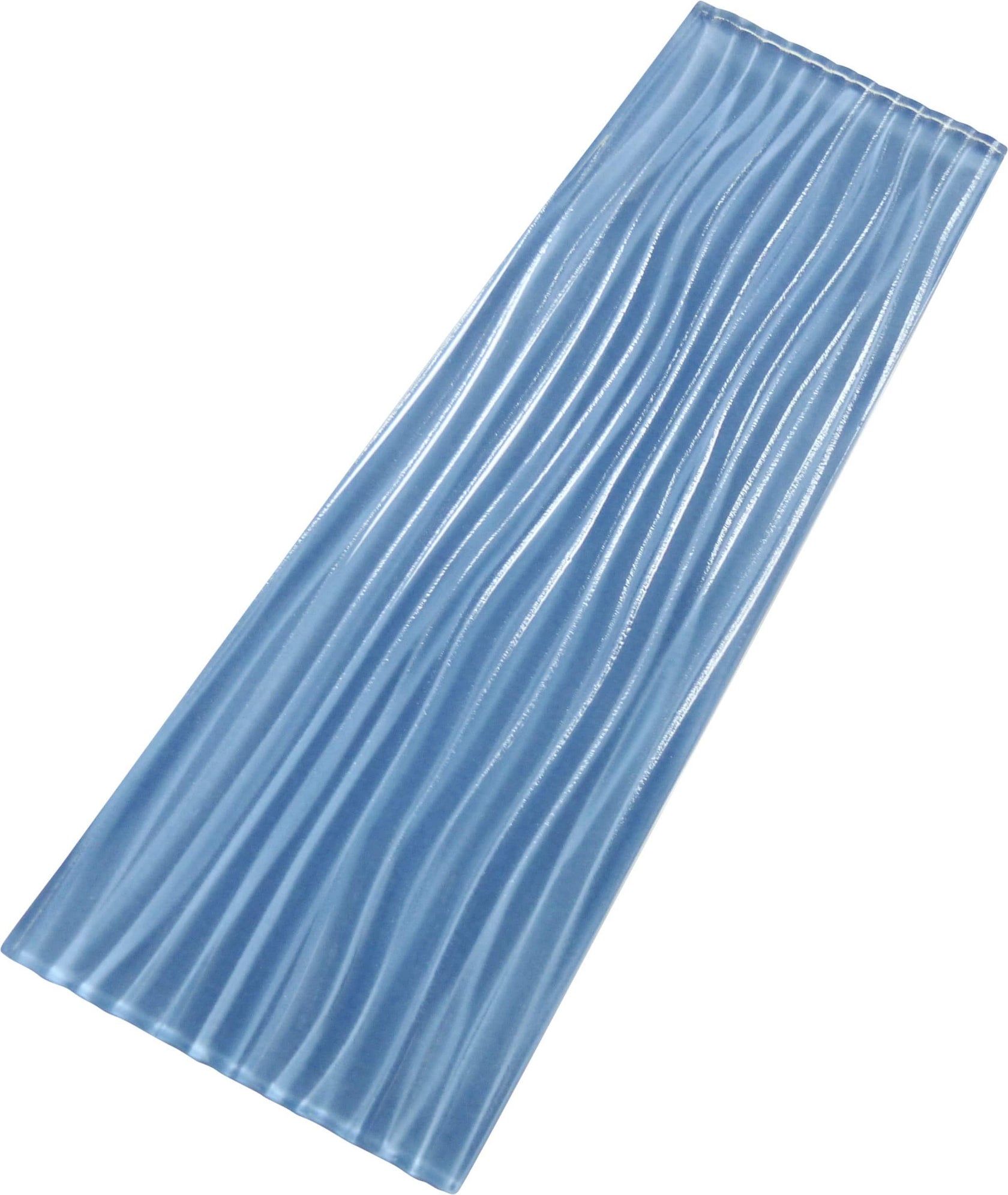 Wavy Subway Tile | Blue Wave Glass Subway Tile