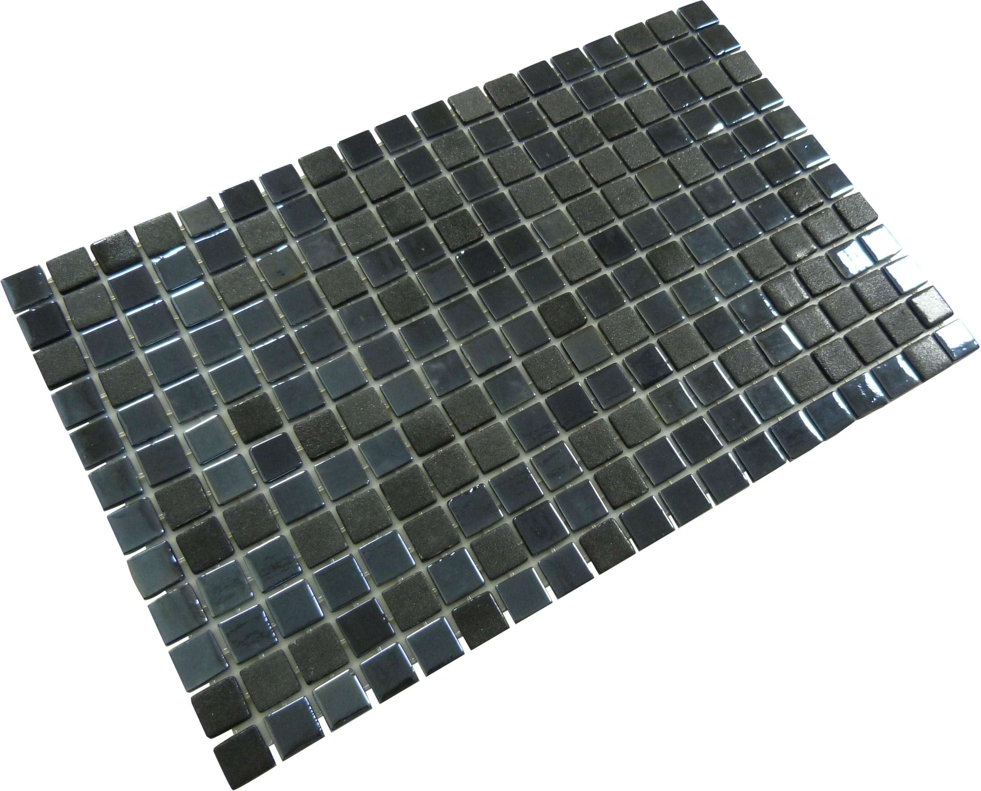 Artistic Blend Sugar Black 1x1 Glossy and Matte Glass Tile