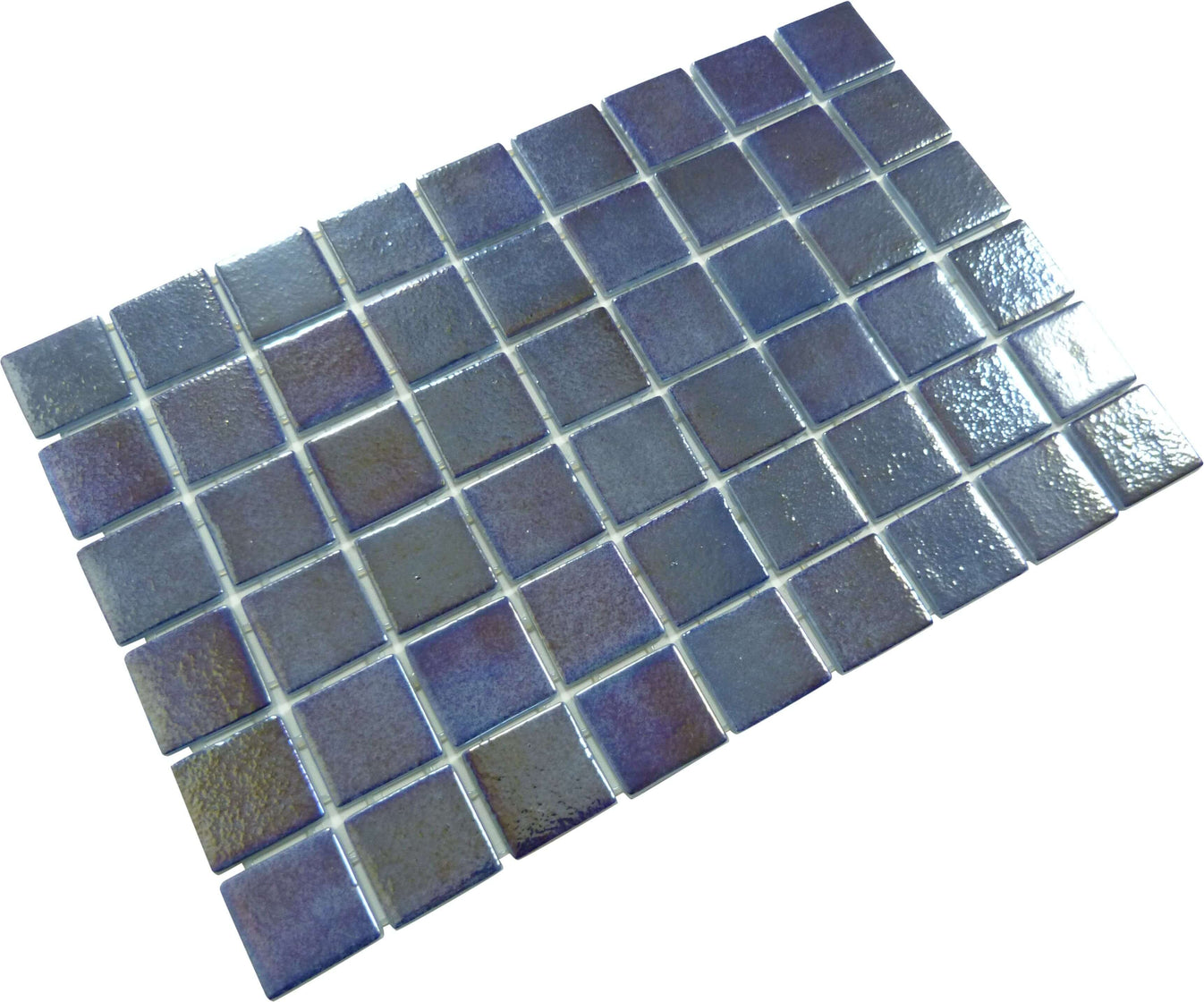 Blue Jewel 2" x 2" Glossy & Iridescent Glass Pool Tile NPT012A