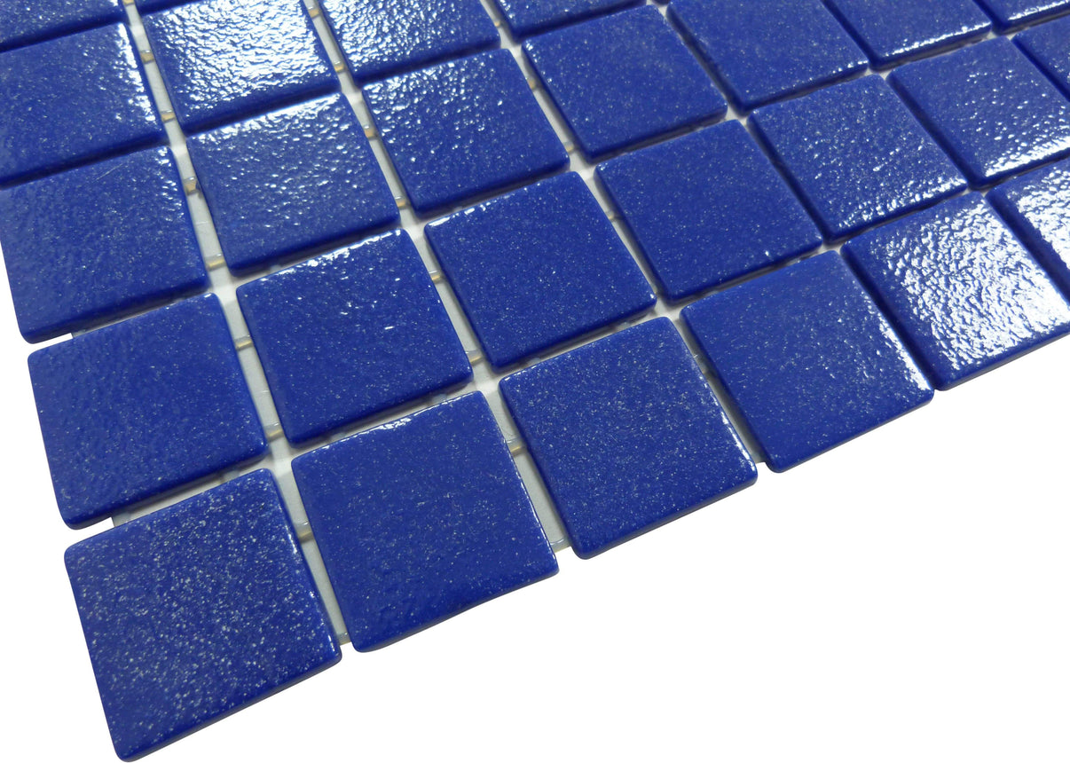 Cobalt Blue Dragon 2" x 2" Anti Slip Glossy Glass Pool Tile NPT016A-AS