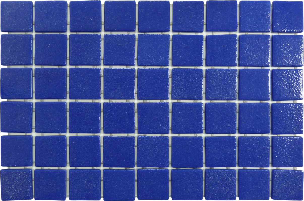 Cobalt Blue Dragon 2" x 2" Anti Slip Glossy Glass Pool Tile NPT016A-AS