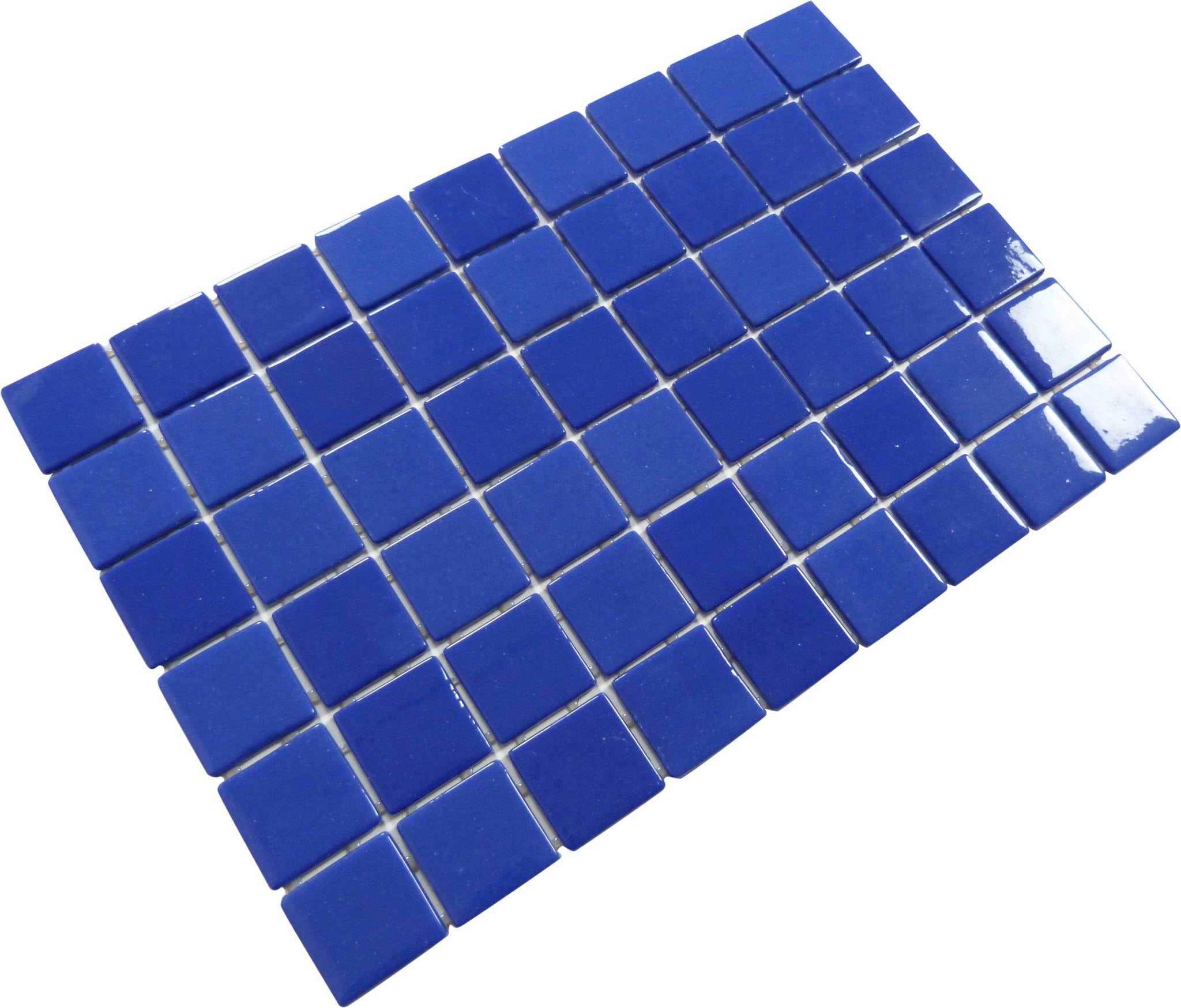 Cobalt Blue Dragon 2"x2" Glossy Glass Pool Tile | Oasis Tile