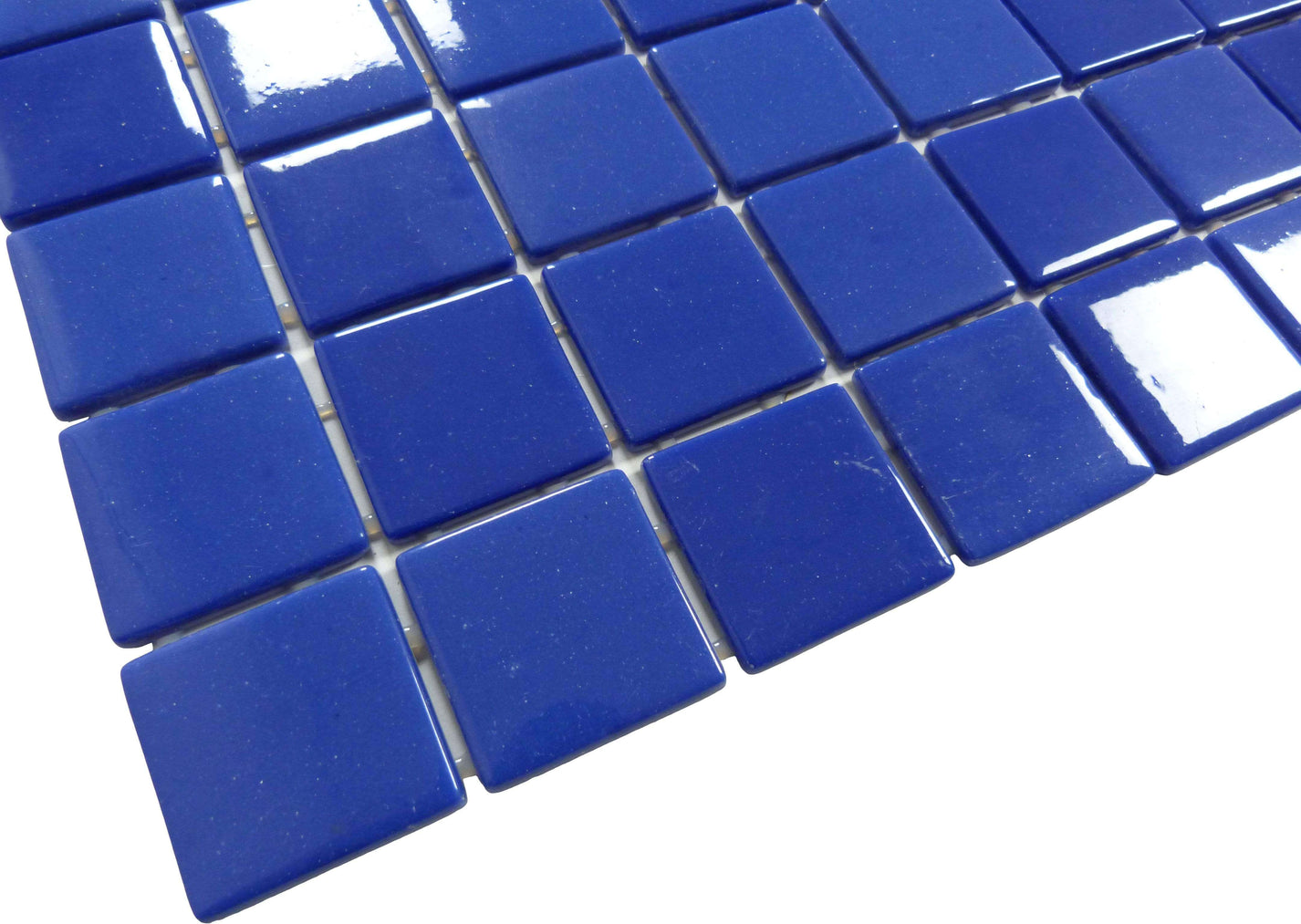 Cobalt Blue Dragon 2"x2" Glossy Glass Pool Tile | Oasis Tile