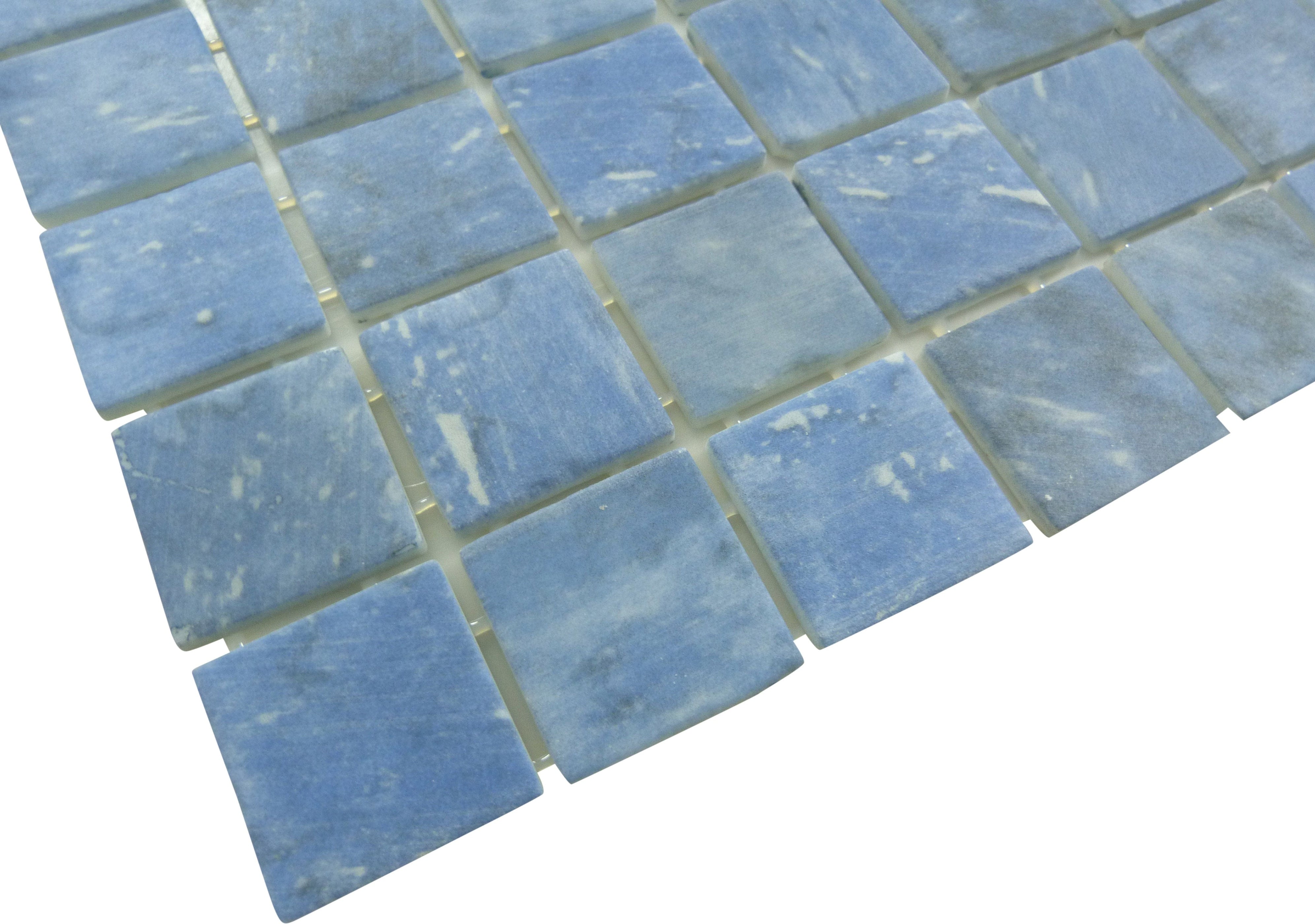 Modena Blue Stone Blue 2x2 Matte Glass Tile | Oasis Tile