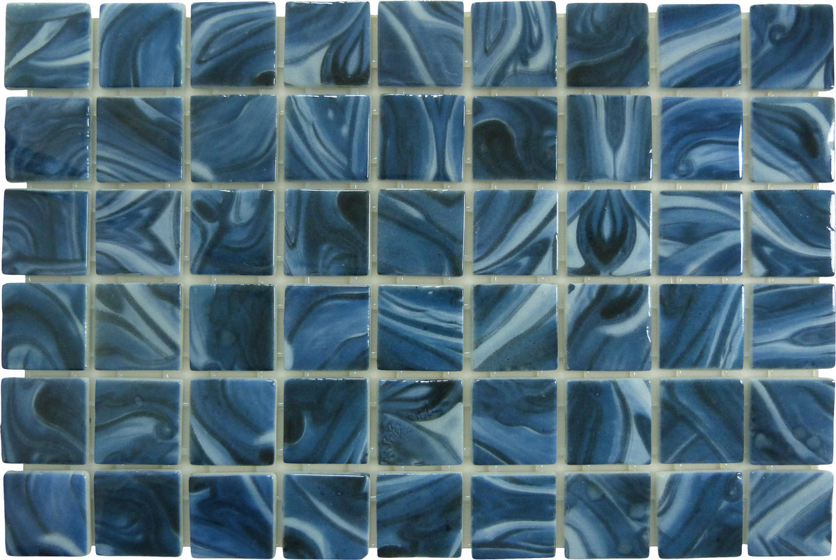 Modena Mexico Blue 2x2 Glossy Glass Tile | Oasis Tile