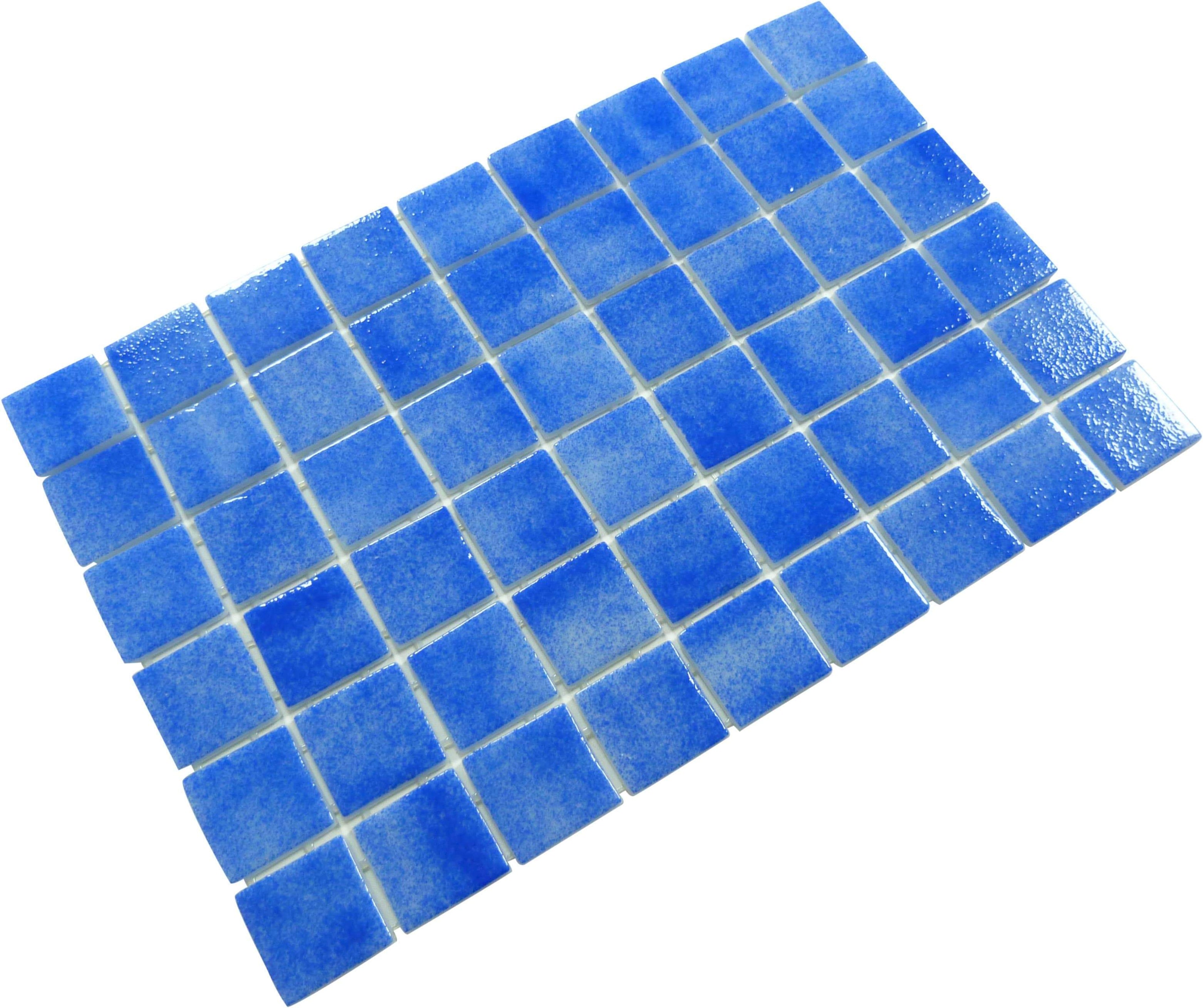 North Sea Blue 2" x 2" Glossy Glass Pool Tile NPT002A