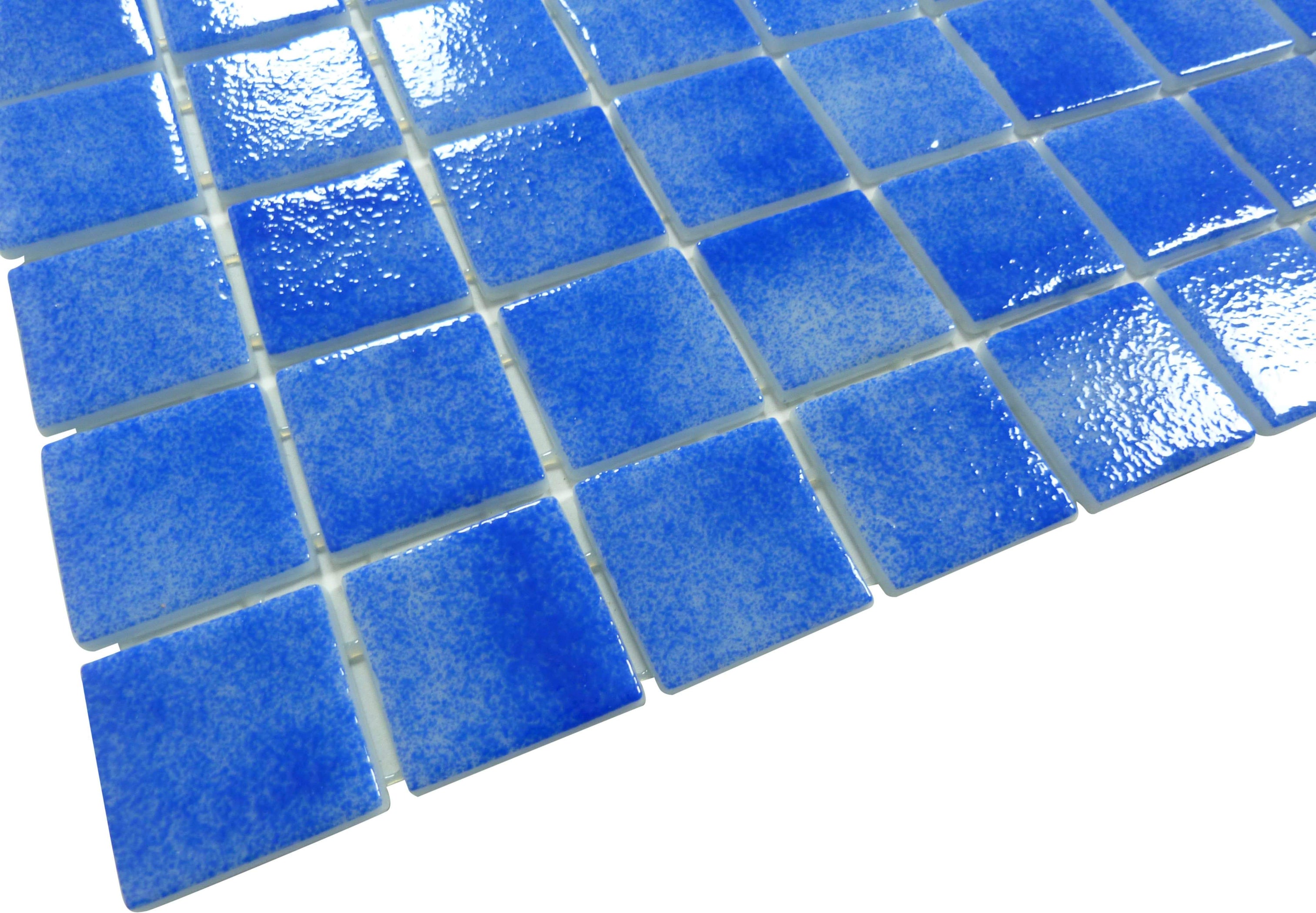 North Sea Blue 2" x 2" Glossy Glass Pool Tile NPT002A