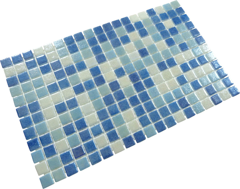 Order Strata Blue Mix Anti Slip Glossy Tile - Oasis Tile