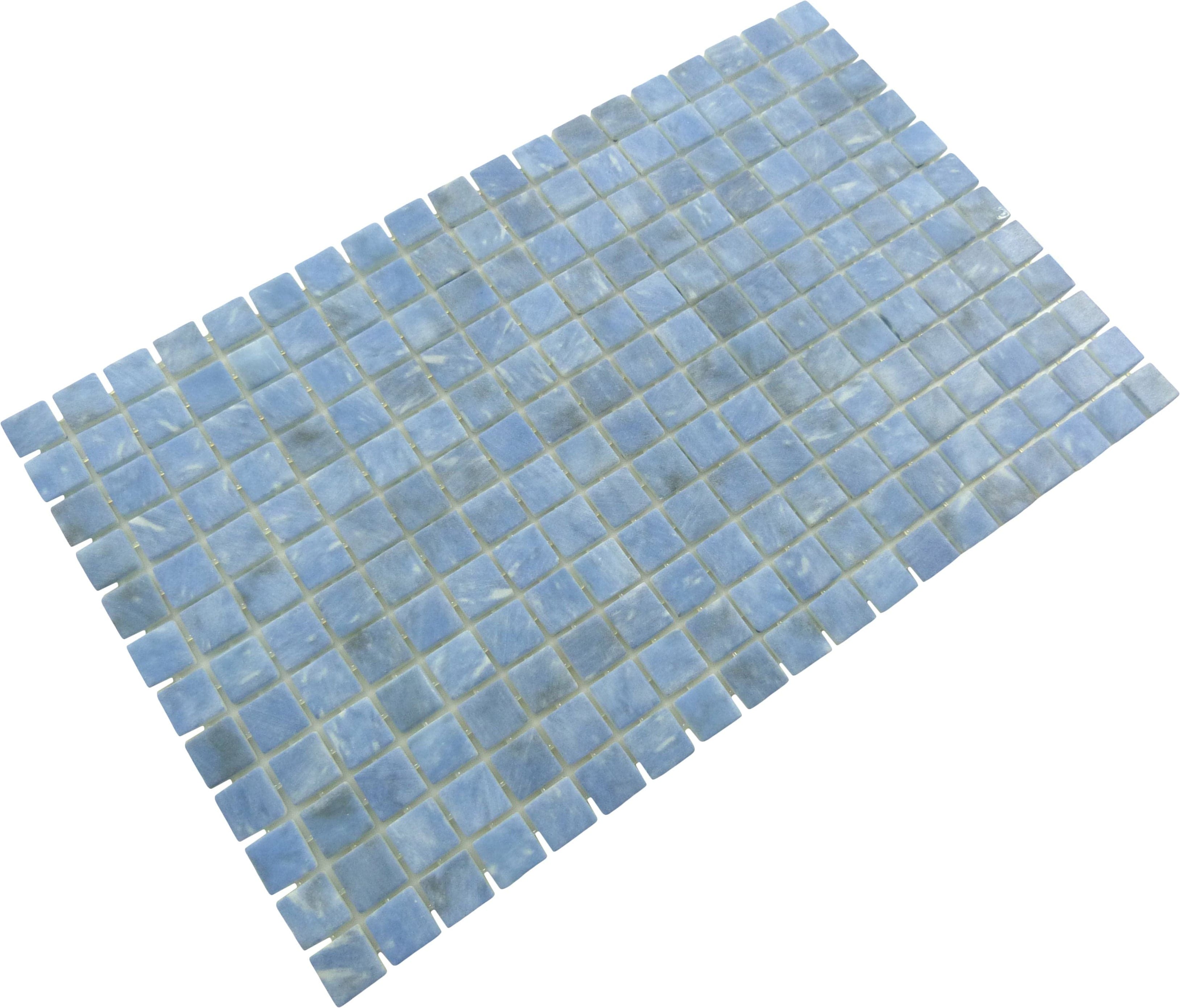 Quattro Blue Stone 1x1 Matte Glass Tile | Oasis Tile