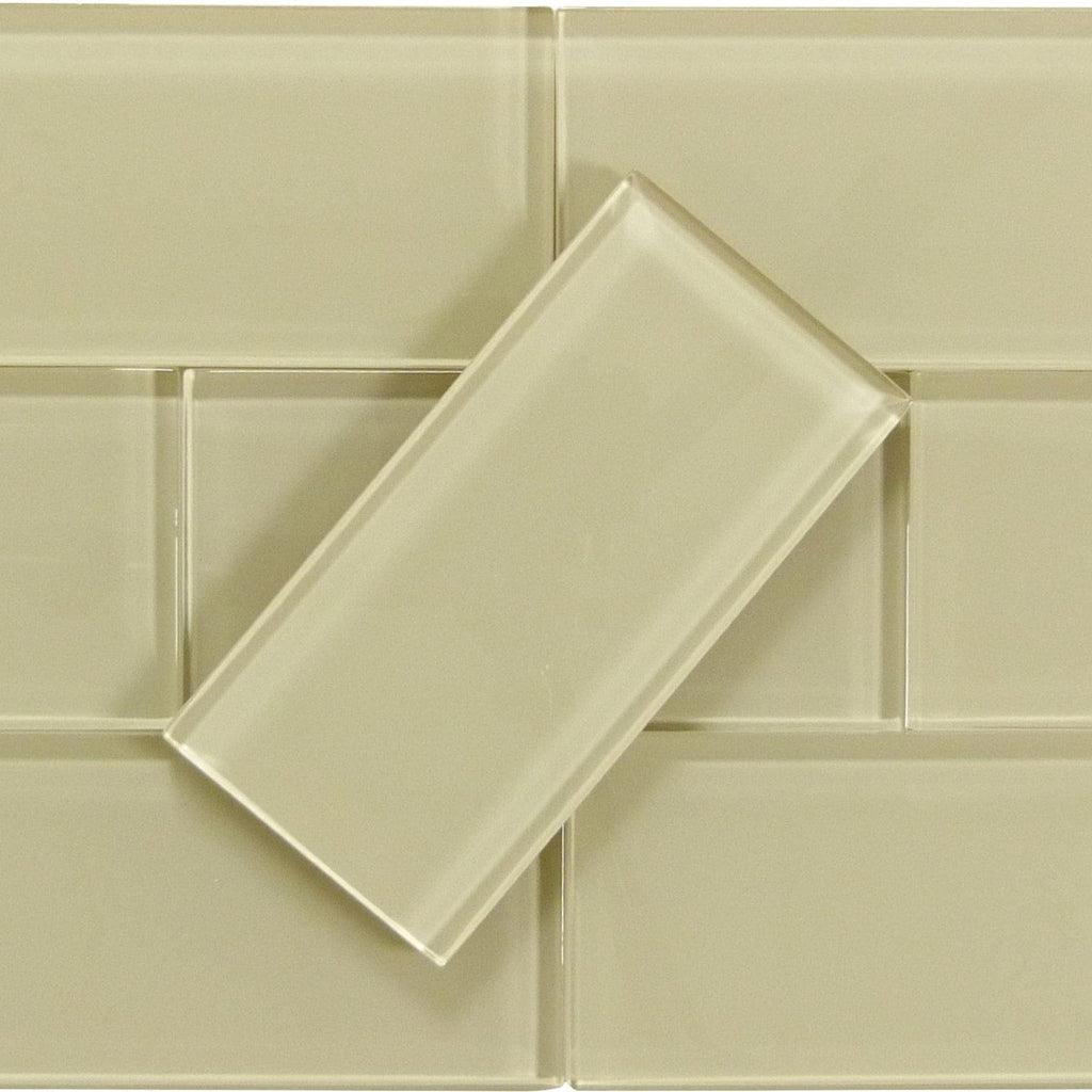 Cream Glass Tile | Cream Tile Backsplash | Glass Tile Oasis