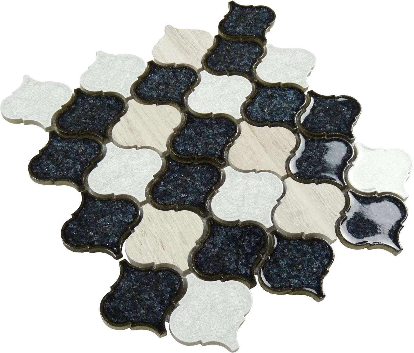 This Galena Blue Lantern Crackled Glass Tile Is Preferred