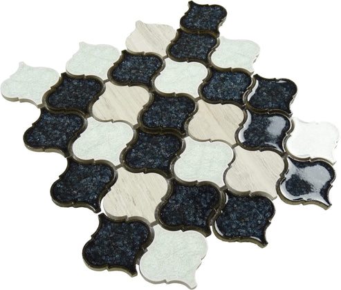 This Galena Blue Lantern Crackled Glass Tile Is Preferred