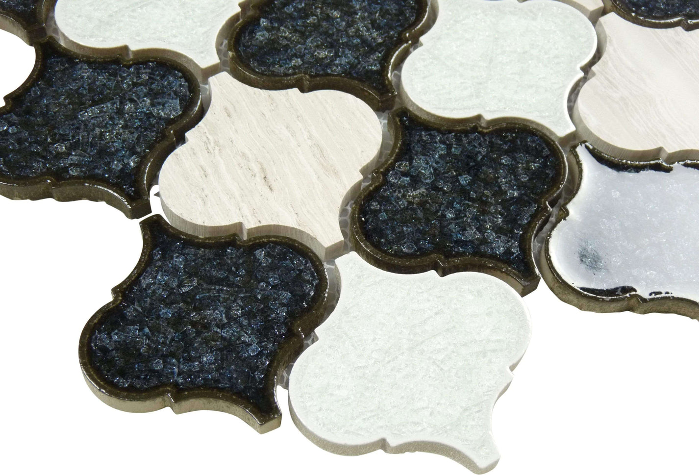 This Galena Blue Lantern Crackled Glass Tile Is Preferred