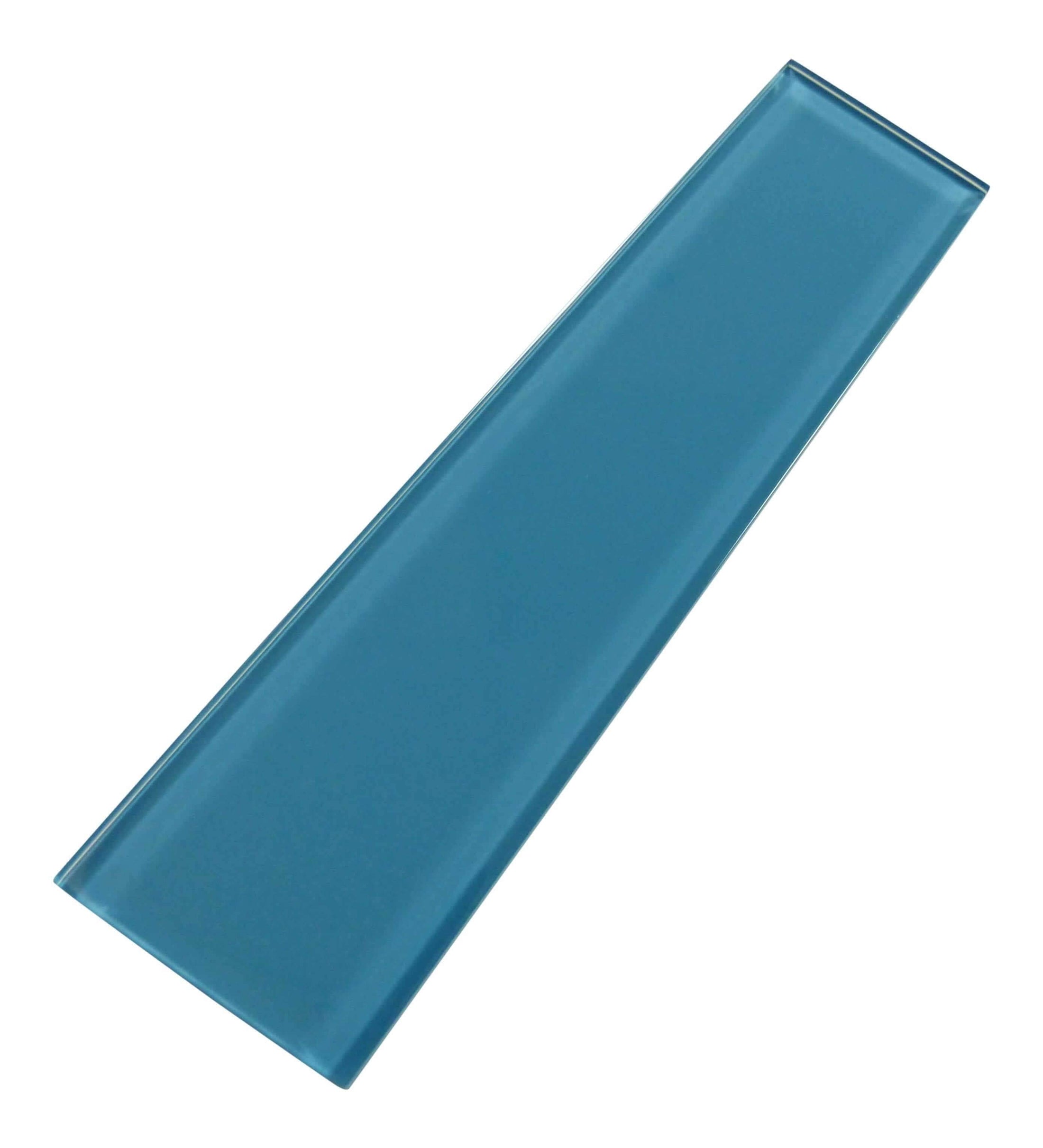 Caribbean Dream Aqua 3" x 12" Glossy Glass Subway Tile A-042 3X12