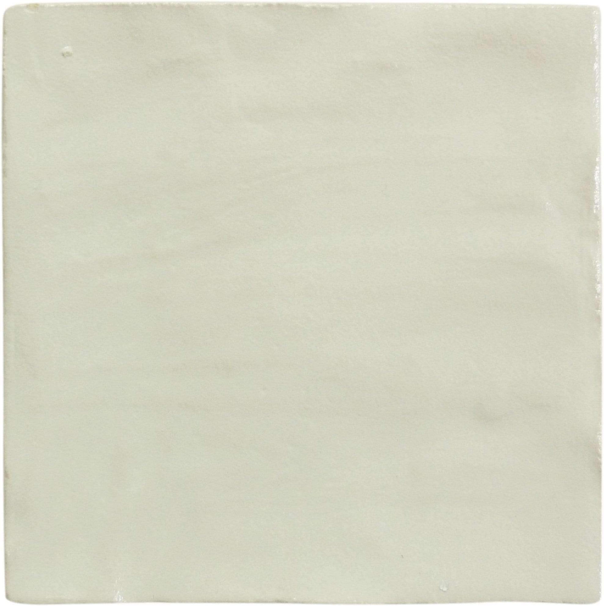 Cream Puff 4" x 4" Square Shimmer Ceramic Tile SILK SHIRO 4x4