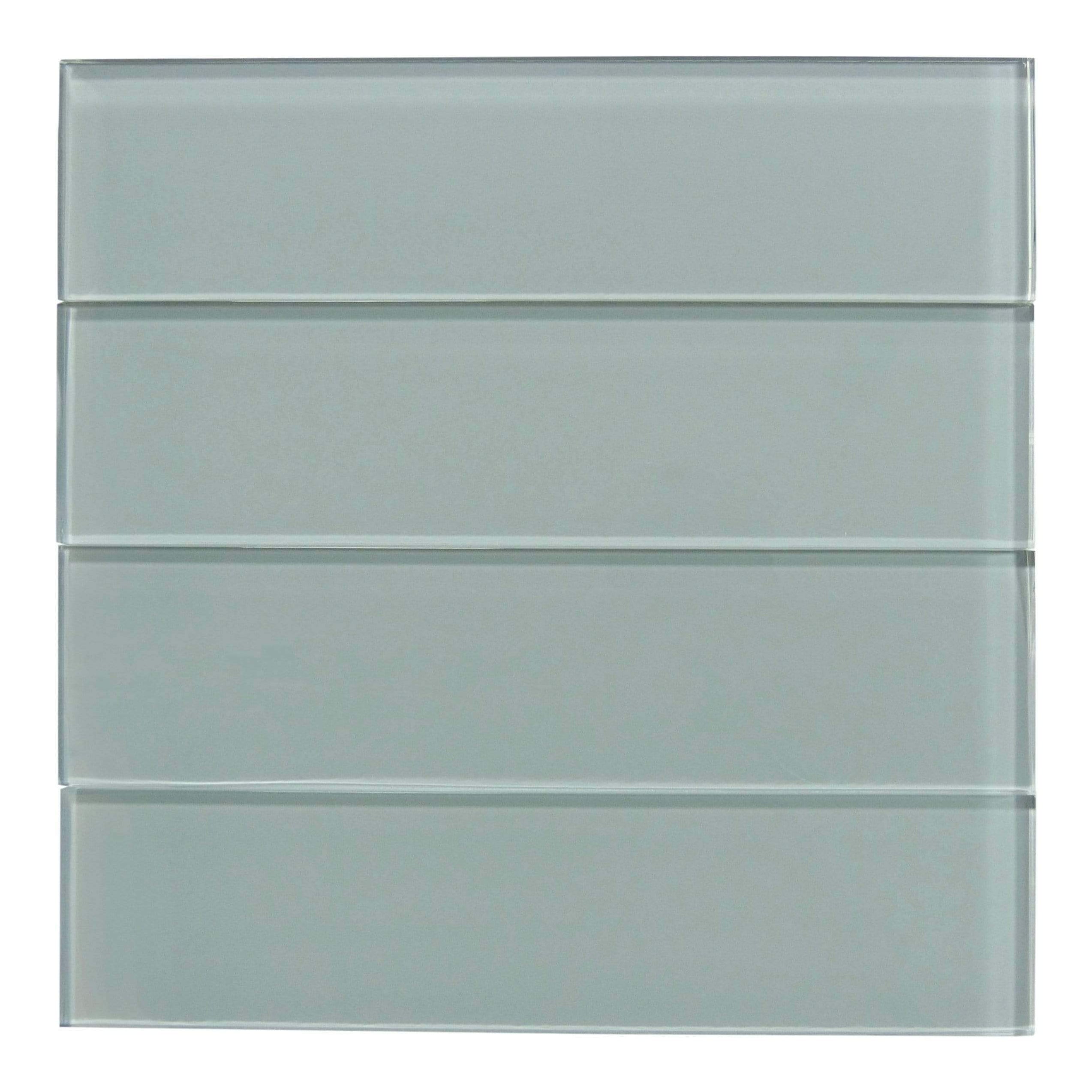 Grey Frost 3" x 12" Glossy Glass Subway Tile A-092 3X12