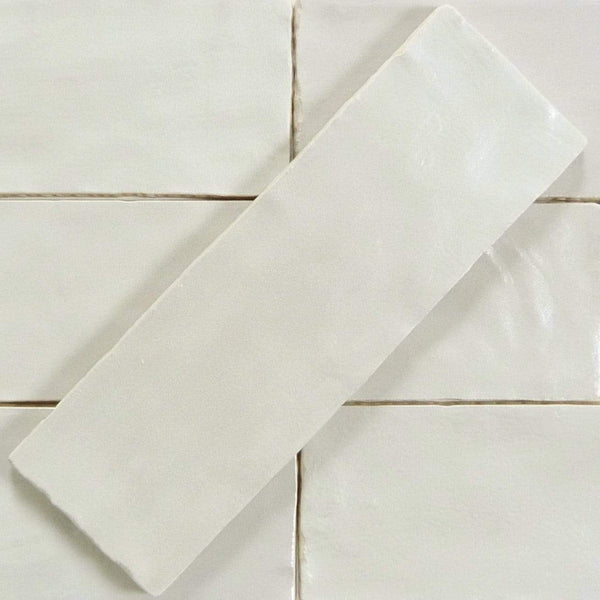 Silver Moon 2 1/2" x 8" Ceramic Shimmer Subway Tile SILK GURE 2.5x8
