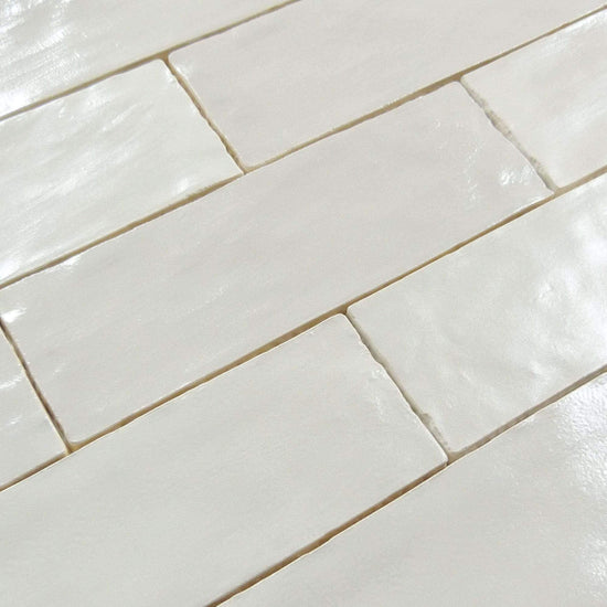 Silver Moon 2 1/2" x 8" Ceramic Shimmer Subway Tile SILK GURE 2.5x8