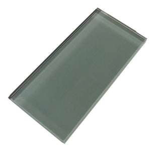 Volcanic Ash Grey 3x6 Glossy Glass Subway Tile