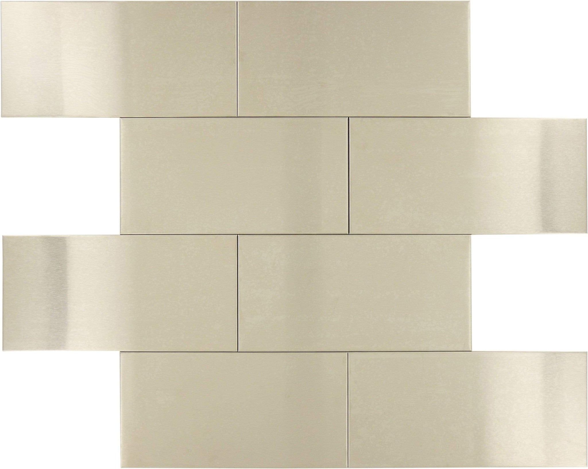 3'' x 6'' Stainless Steel Metal Subway Tile Brushed 411-007