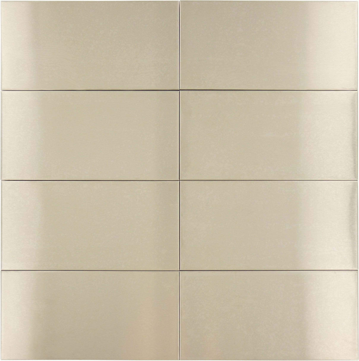 3'' x 6'' Stainless Steel Metal Subway Tile Brushed 411-007