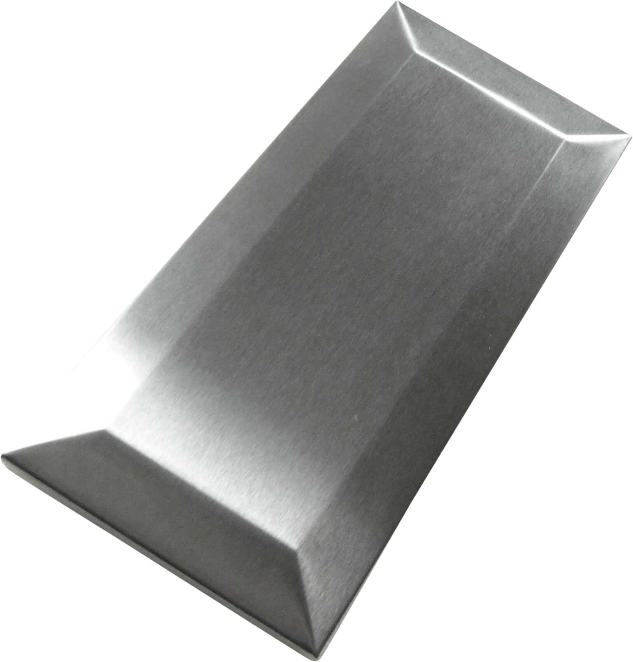 3'' x 6'' Stainless Steel Metal Subway Tile Brushed 411-036