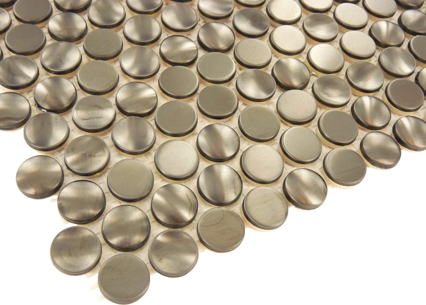 3D Penny Round Gun Metal Tile 526-026