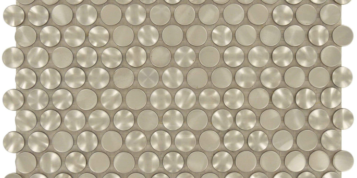 3D Penny Round Stainless Steel Tile 411-026