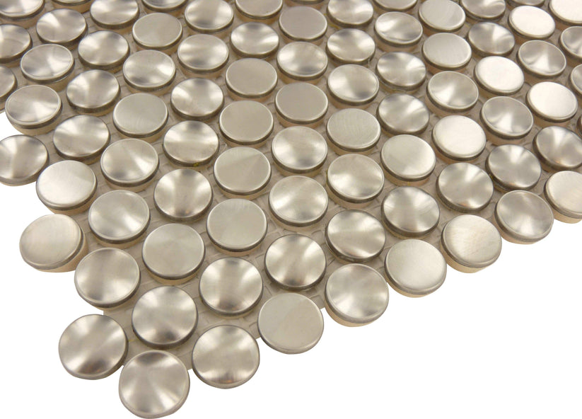 3D Penny Round Stainless Steel Tile 411-026