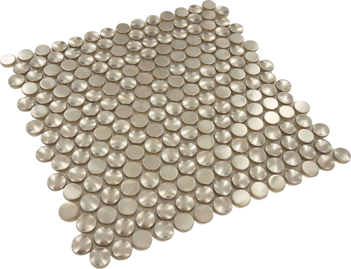 3D Penny Round Stainless Steel Tile 411-026
