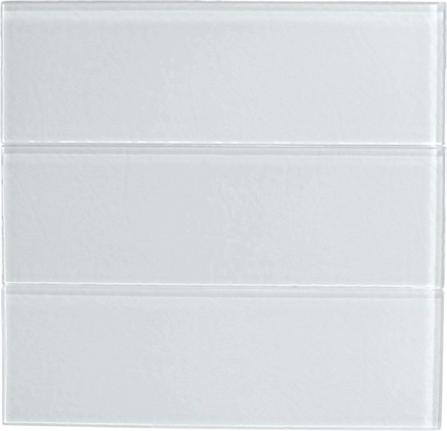 4" x 12" White Subway Glossy Glass Tile 520-728