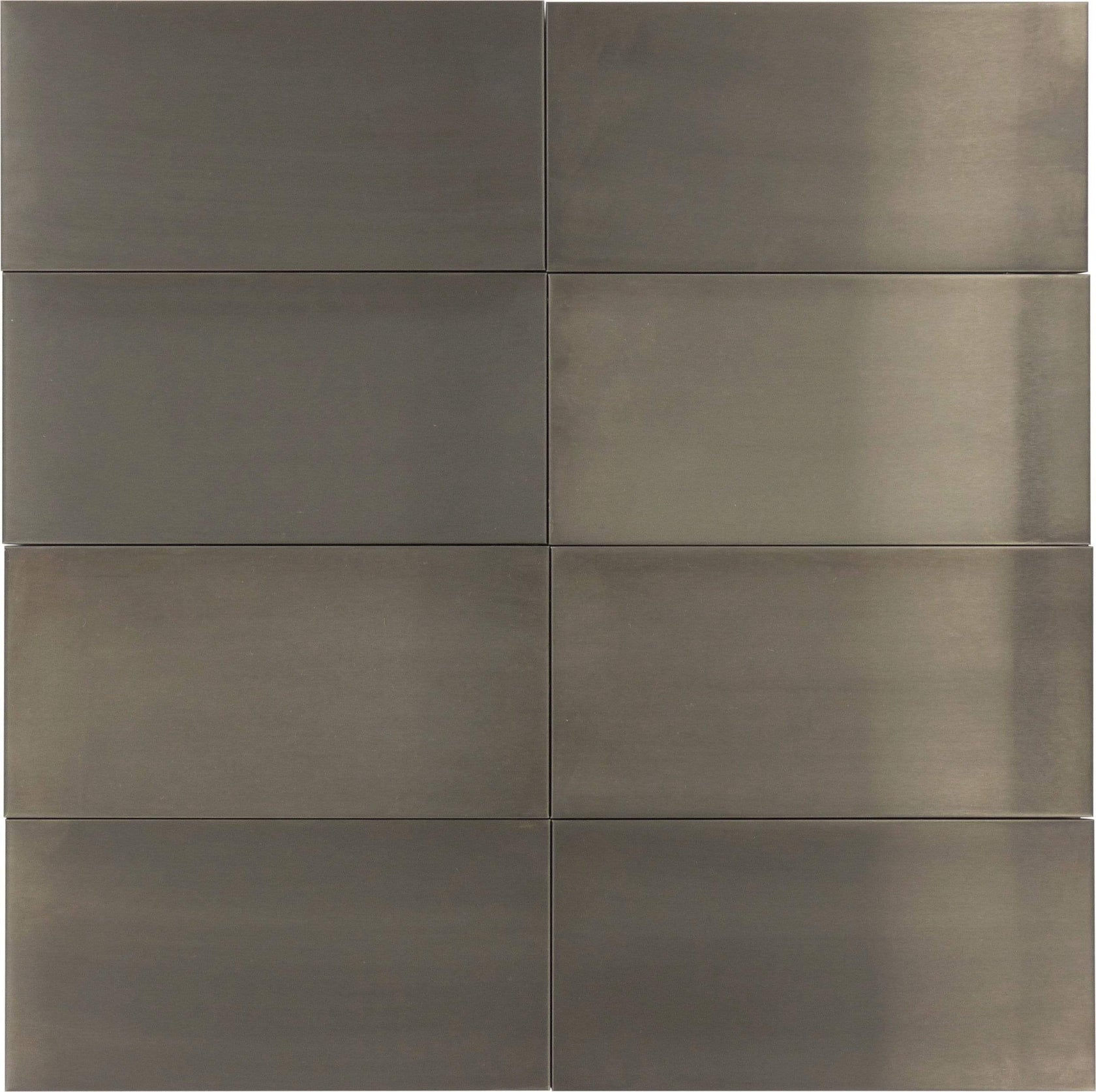 Buy Brushed Gun Metal 3'' x 6'' Stainless Steel Tile | Oasis Tile