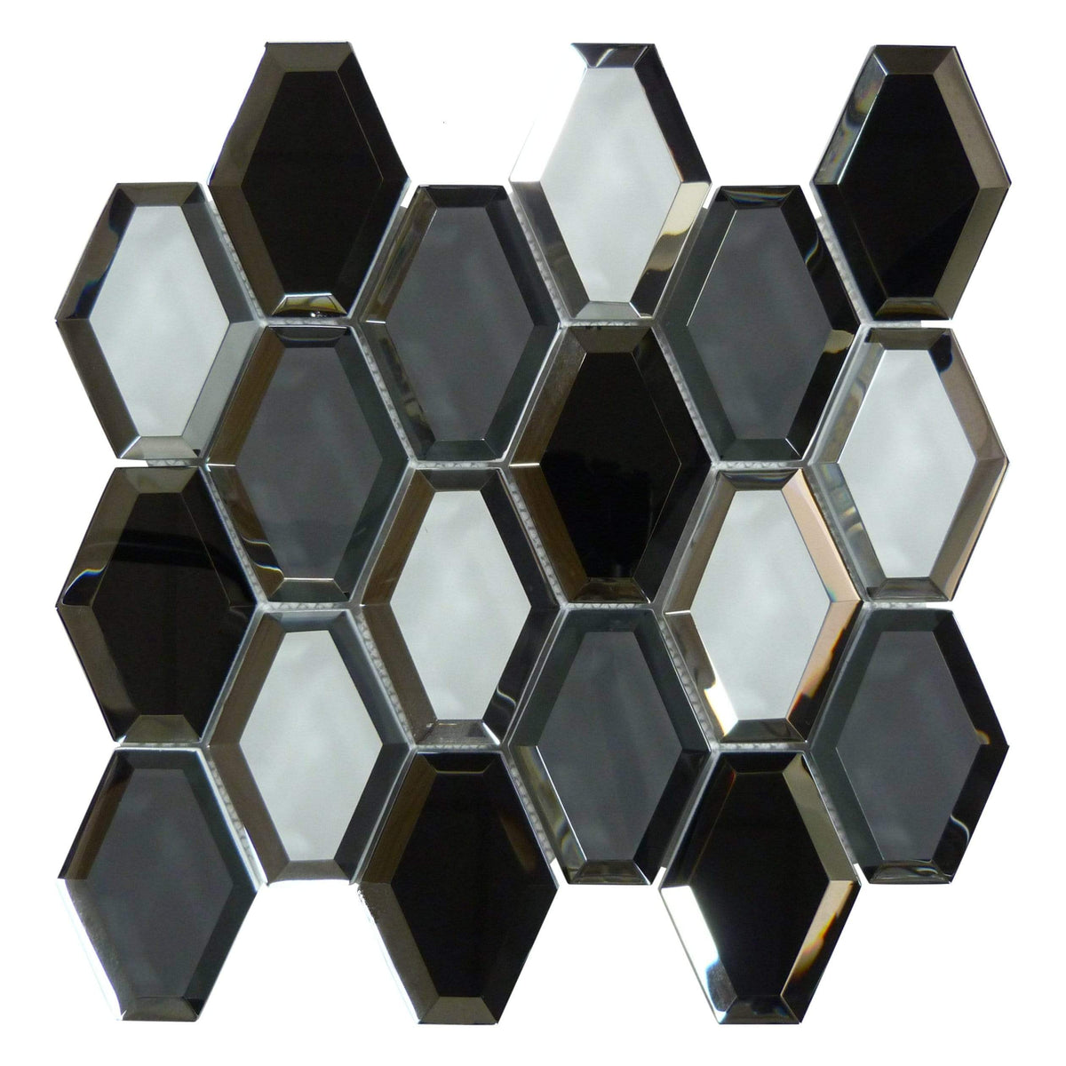 Order Lava Grey Inverted Beveled Hexagon Tile
