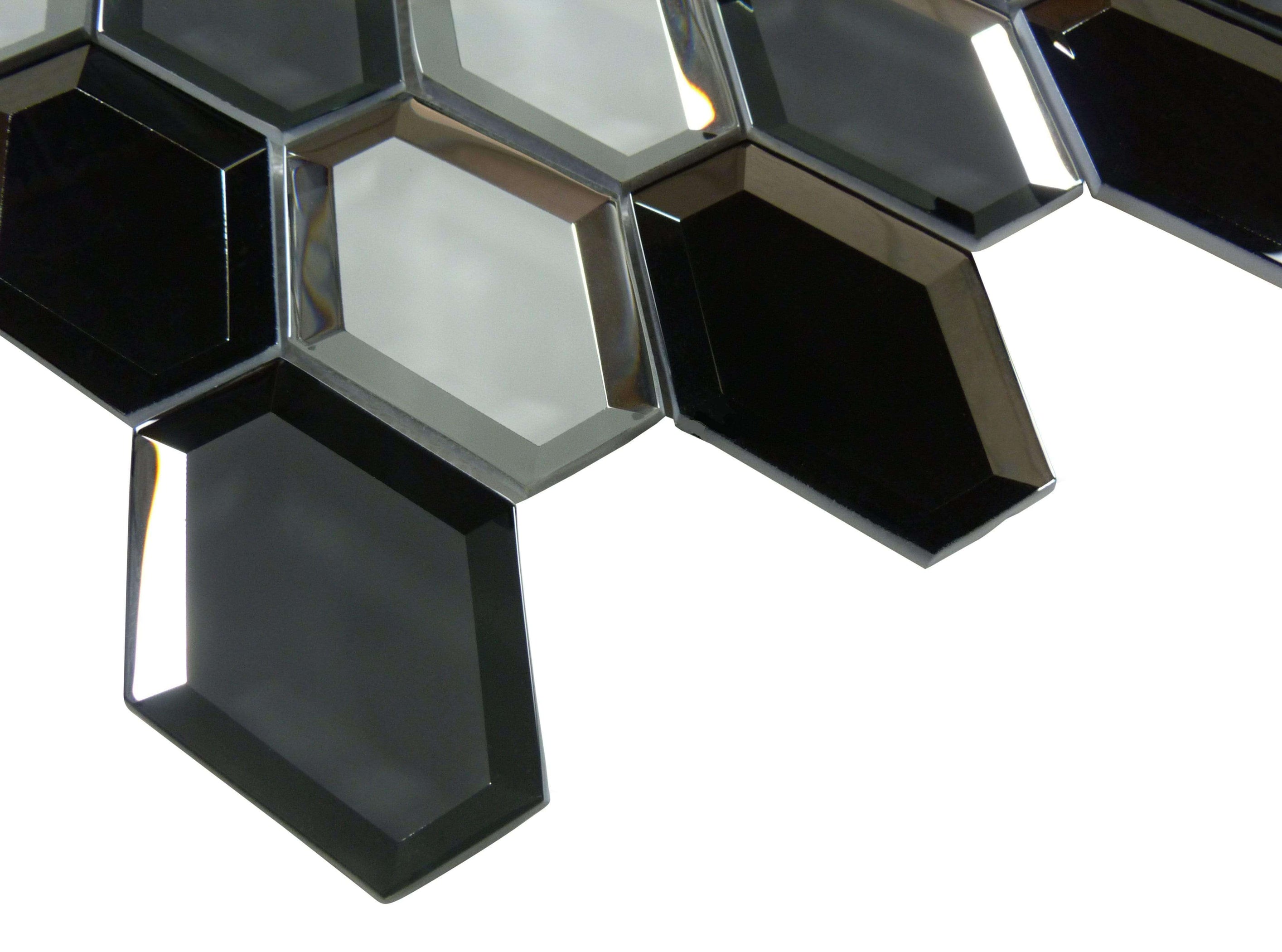 Order Lava Grey Inverted Beveled Hexagon Tile