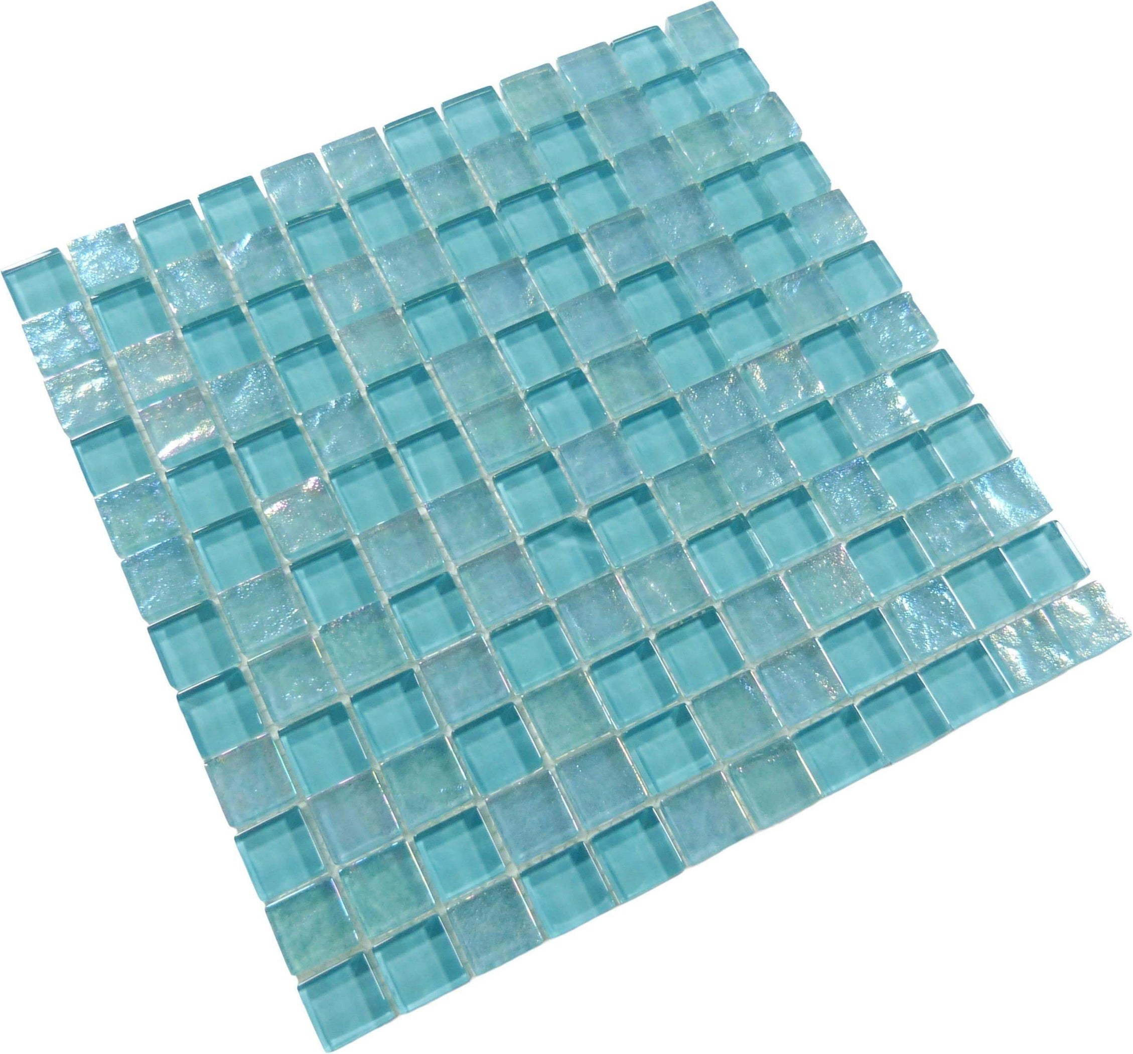 Aqua Blue Pool Tile | Aqua Glass Backsplash Tile