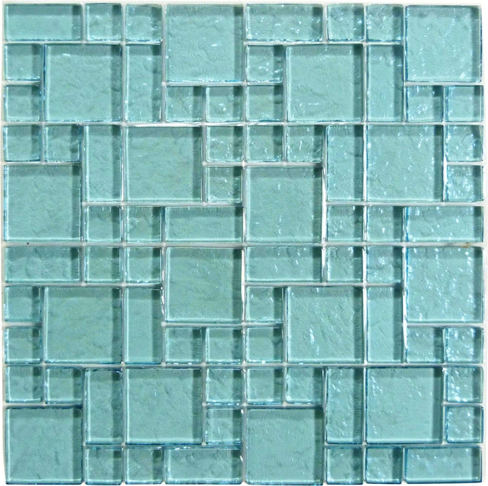 Artistry In Mosaics Galaxie Turquoise Mixed Glossy and Iridescent Glass ...