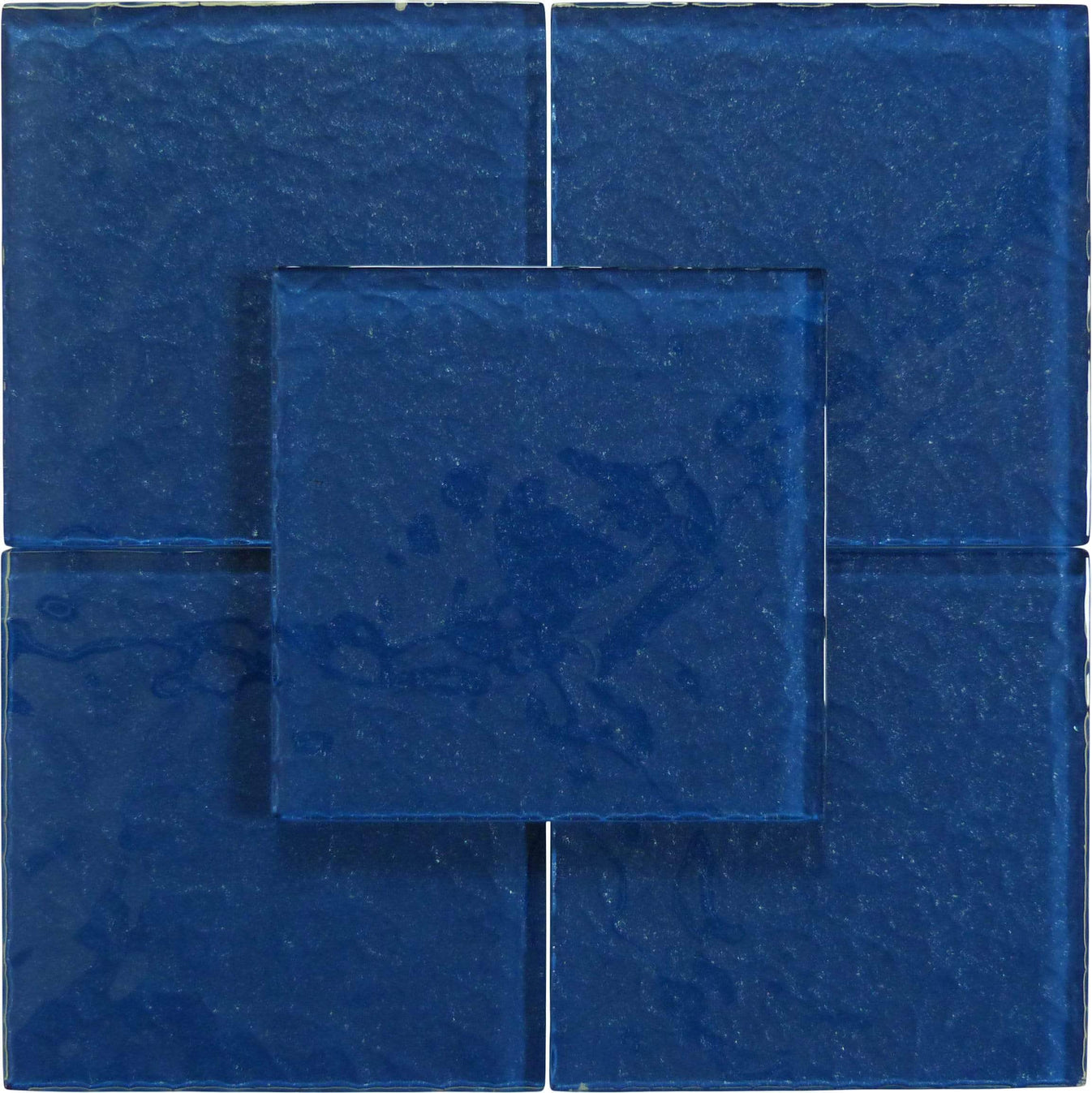 Artistry In Mosaics Moonscape Blue 6"x6" Ripple Glossy Glass Pool Tile ...