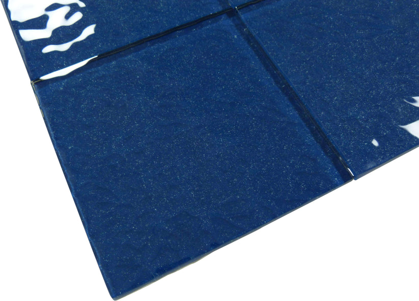 Artistry In Mosaics Moonscape Blue 6"x6" Ripple Glossy Glass Pool Tile ...