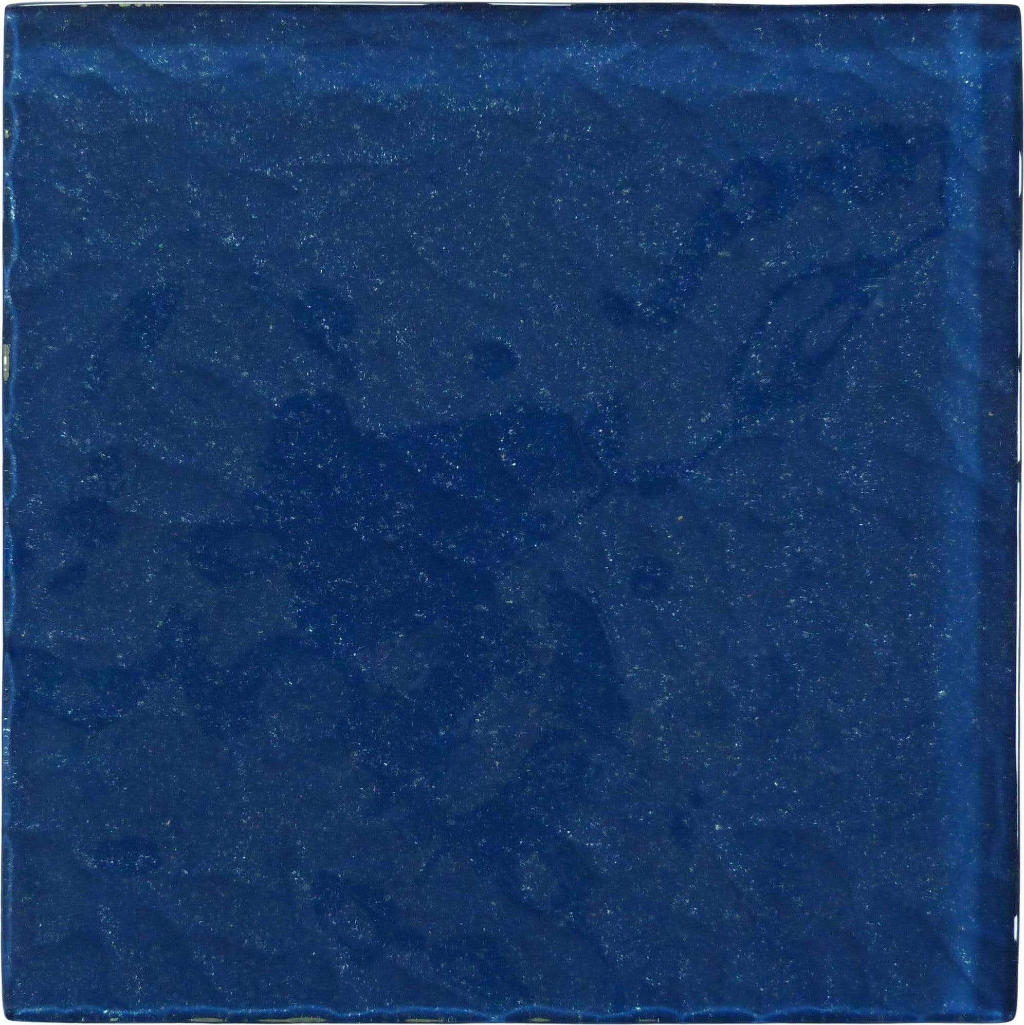 Artistry In Mosaics Moonscape Blue 6"x6" Ripple Glossy Glass Pool Tile ...